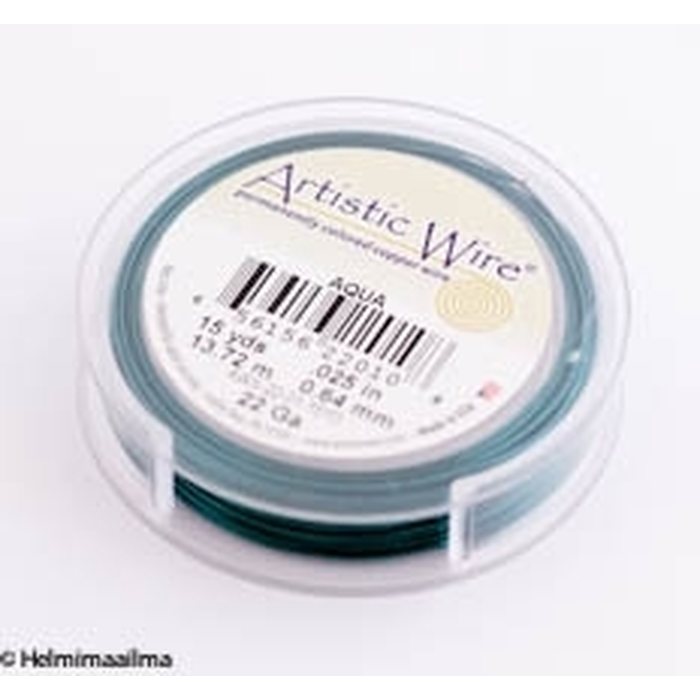 Artistic wire kuparilanka 0,64 mm (22 GA) aqua, 13,7 m puola | Artistic Wire kuparilangat ...
